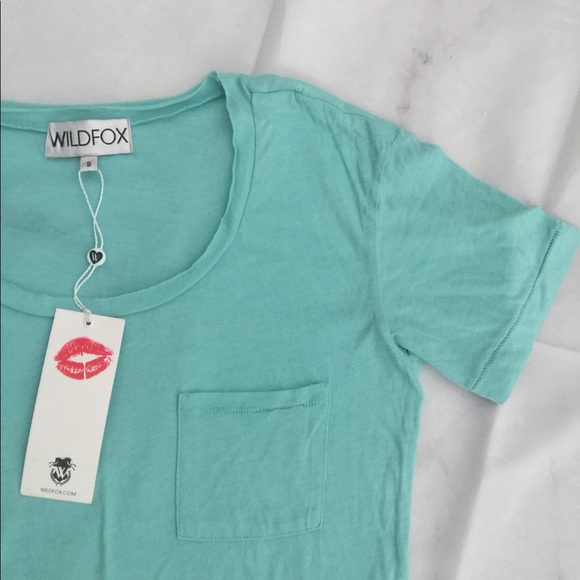 Wildfox | Tops | Wildfox Nwt Brand New Logo Tshirt With Pocket | Poshmark